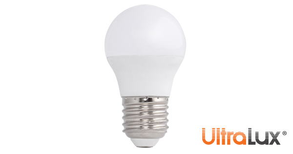 LED globe 5W, E27, 4000K, 220V-240V AC | Ultralux